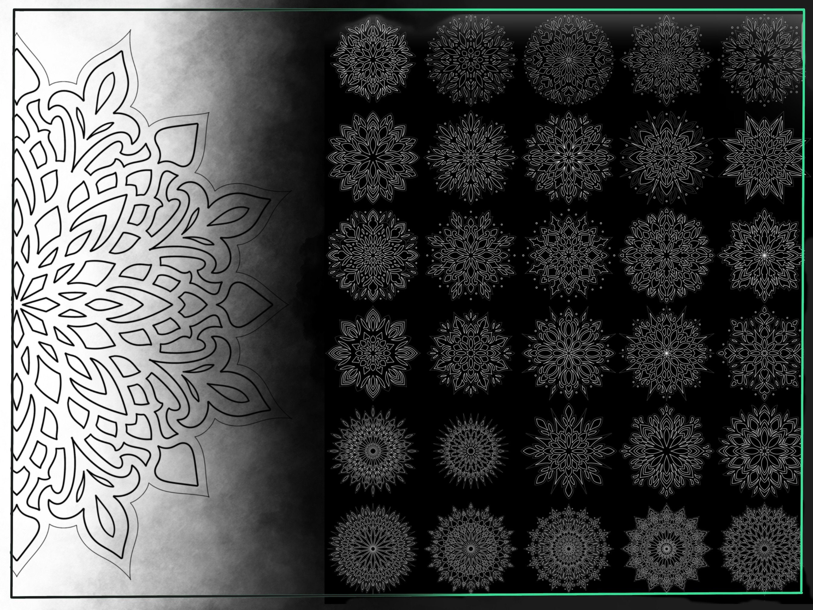Dotwork Mandala Tattoo Designs for Procreate 200 Dotwork - Etsy UK