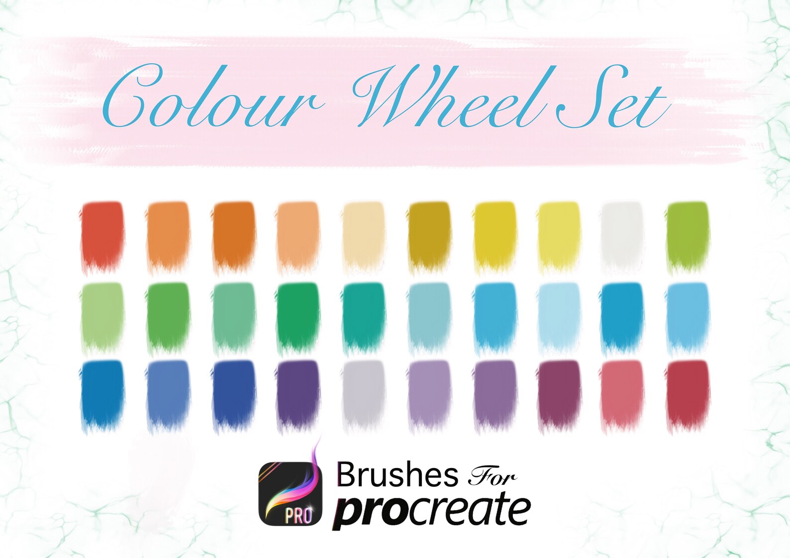Colour Wheel Set Procreate Colour Palettes - Etsy