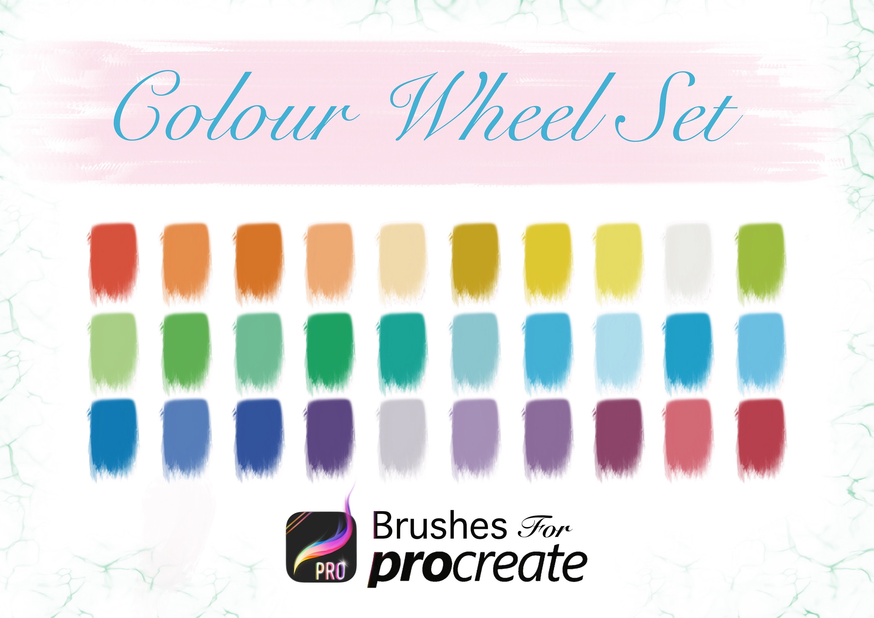Colour Wheel Set Procreate Colour Palettes - Etsy