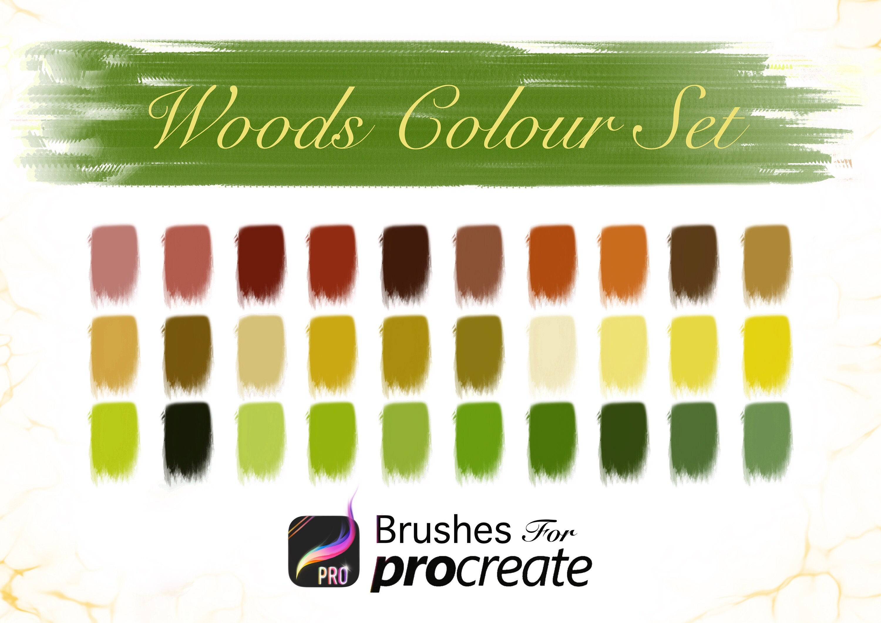 Leaves Palette Woods Colour Set Procreate Colour Palettes - Etsy