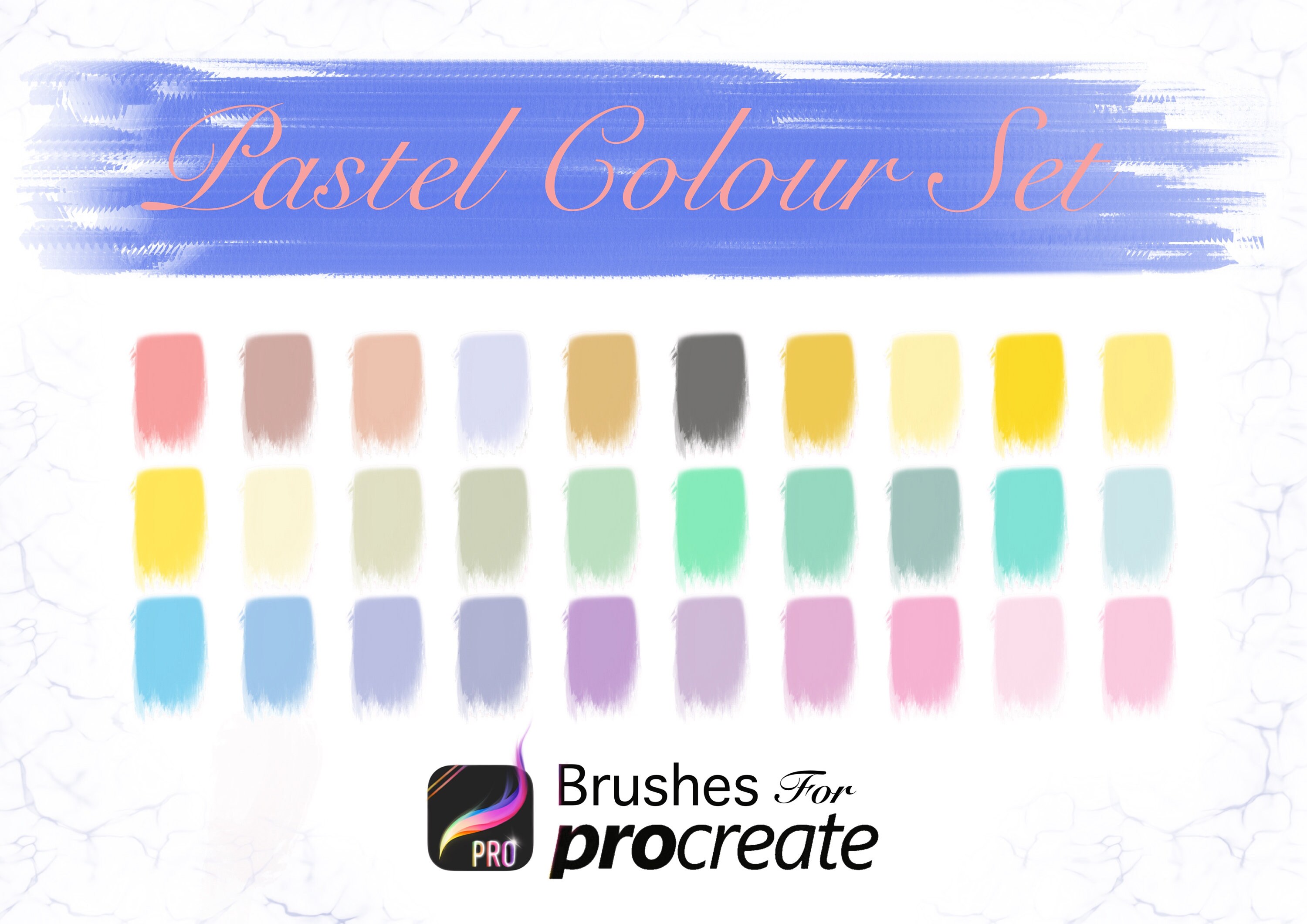 Huge Colour Set Bundle 1 With 33 Swatches Procreate Colour - Etsy