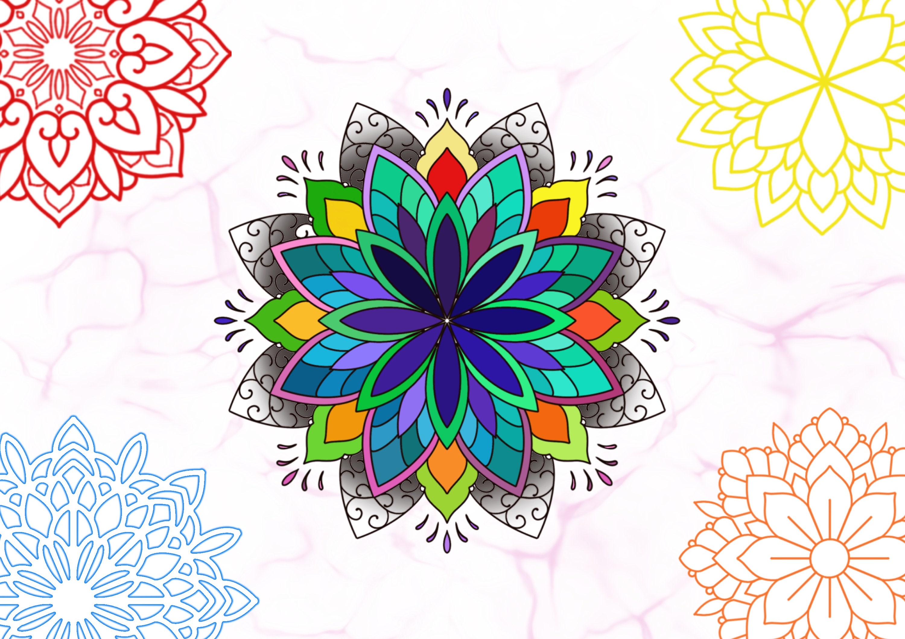 Procreate Brushes Mandala Stamps Mandala Set Two | Etsy