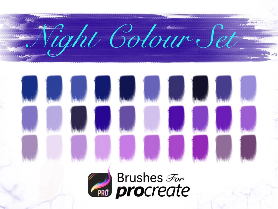 Night Colour Set - Procreate Colour Palettes - Etsy