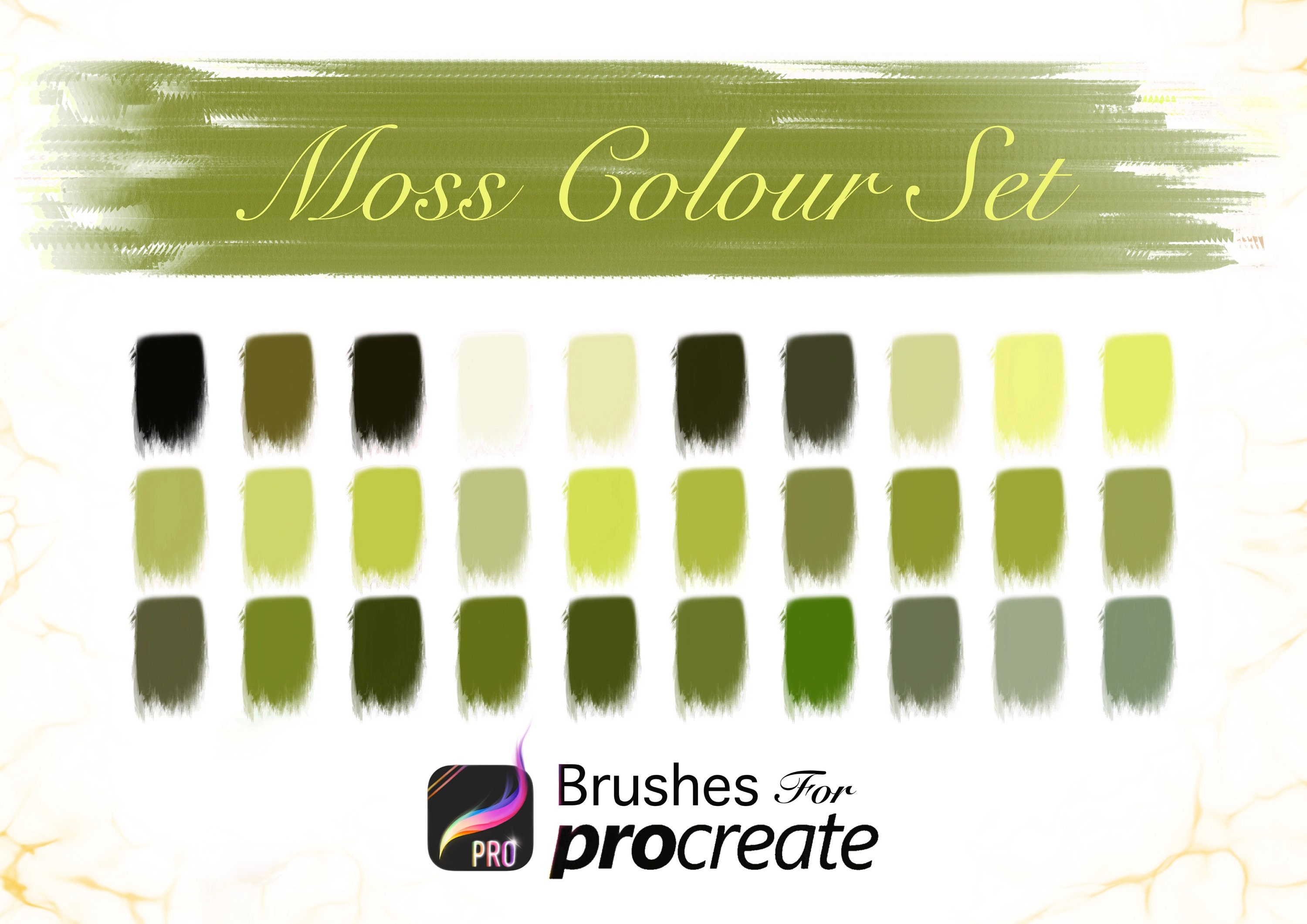 Leaves Palette - Moss Colour Set - Procreate Colour Palettes - Etsy UK
