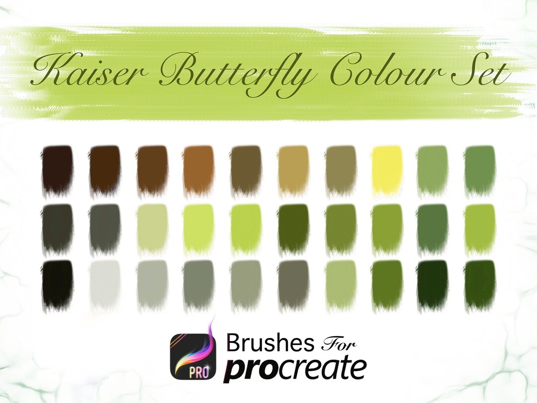 Kaiser Butterfly Colour Set - Procreate Colour Palettes - Etsy
