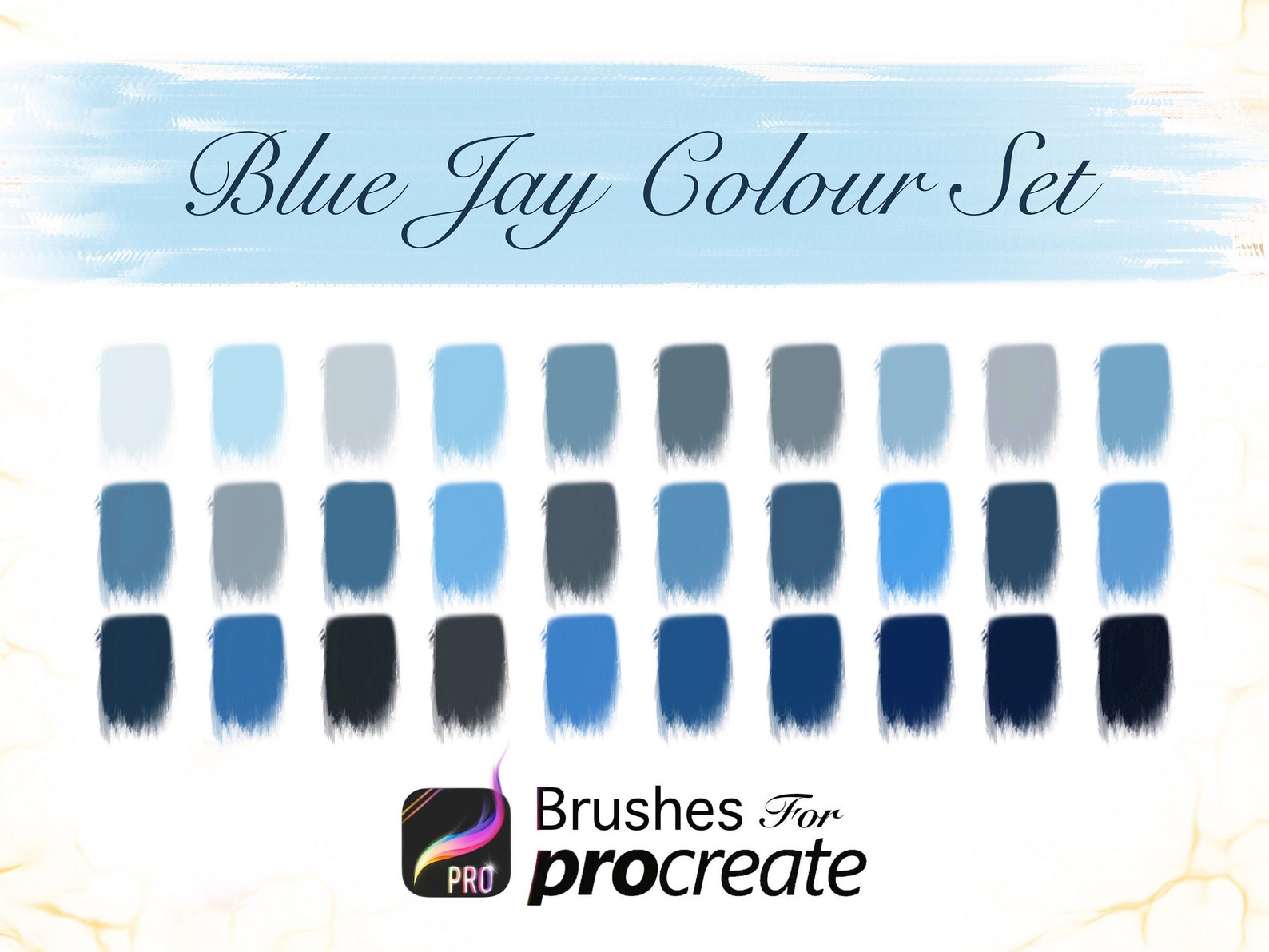 Blue Jay Colour Set - Procreate Colour Palettes - Etsy