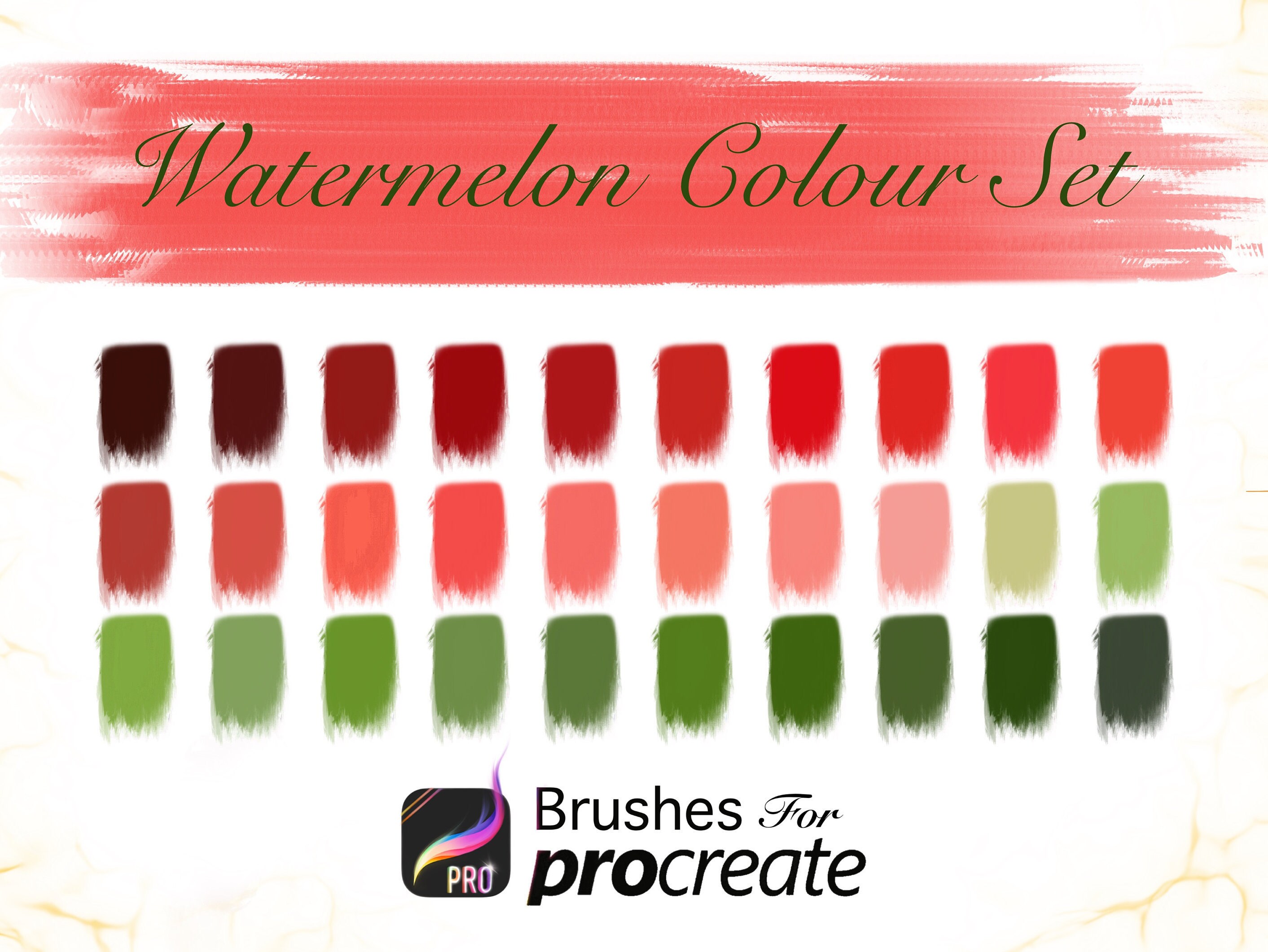 Watermelon Colour Set Procreate Colour Palettes - Etsy