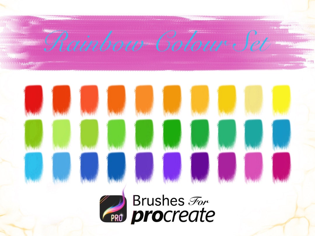 Rainbow Colour Set - Procreate Colour Palettes - Etsy