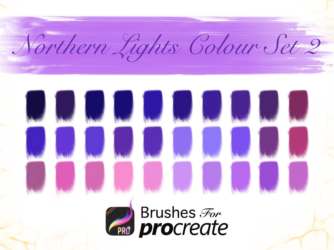 Northern Lights Colour Set 2 - Procreate Colour Palettes - Etsy