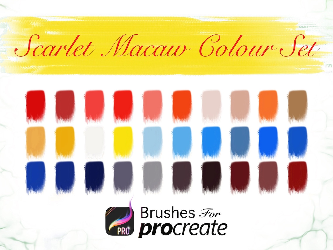 Scarlet Macaw Colour Set Procreate Colour Palettes | Etsy