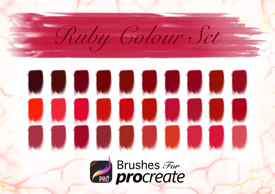 Ruby Colour Set - Procreate Colour Palettes - Etsy