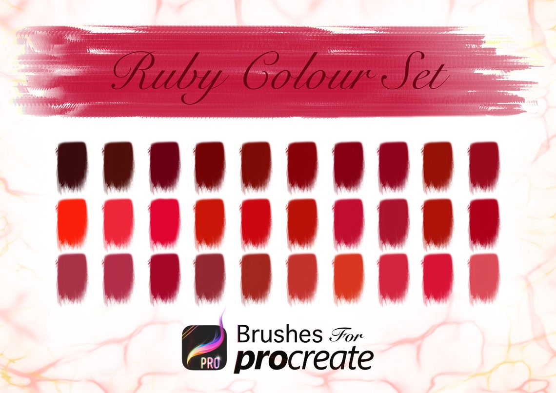 Ruby Colour Set Procreate Colour Palettes - Etsy UK