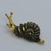Vintage Brooch in the Shape of a Snail Gold Tone With Green - Etsy