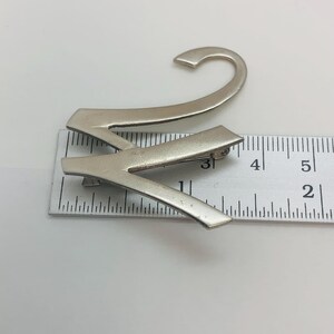 Vintage Brooch Pin Letter M Monogram Name Initial Silver Tone - Etsy