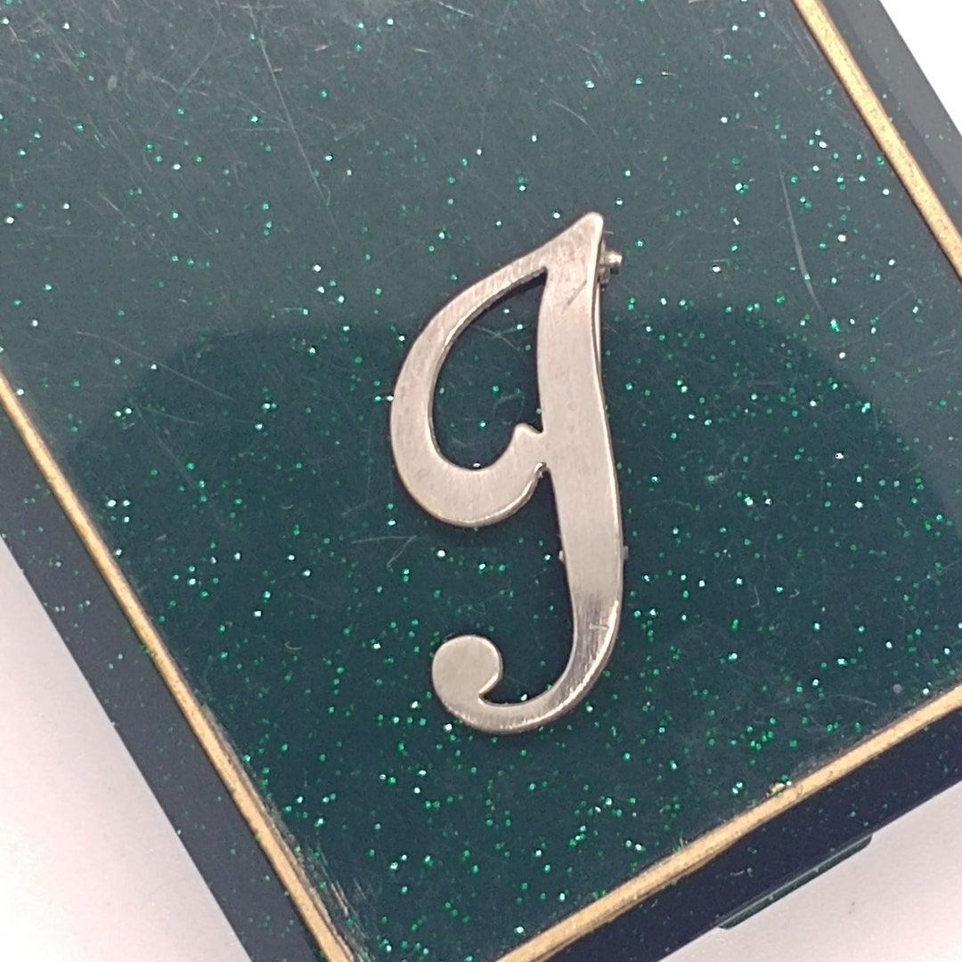 Vintage Brooch Pin Letter I,J Monogram Name Initial - Etsy