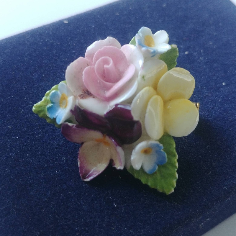 Porcelain Brooch - Etsy
