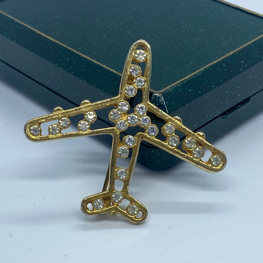 Vintage Sports Airplane Brooch for Sports and Travel Lovers With ...