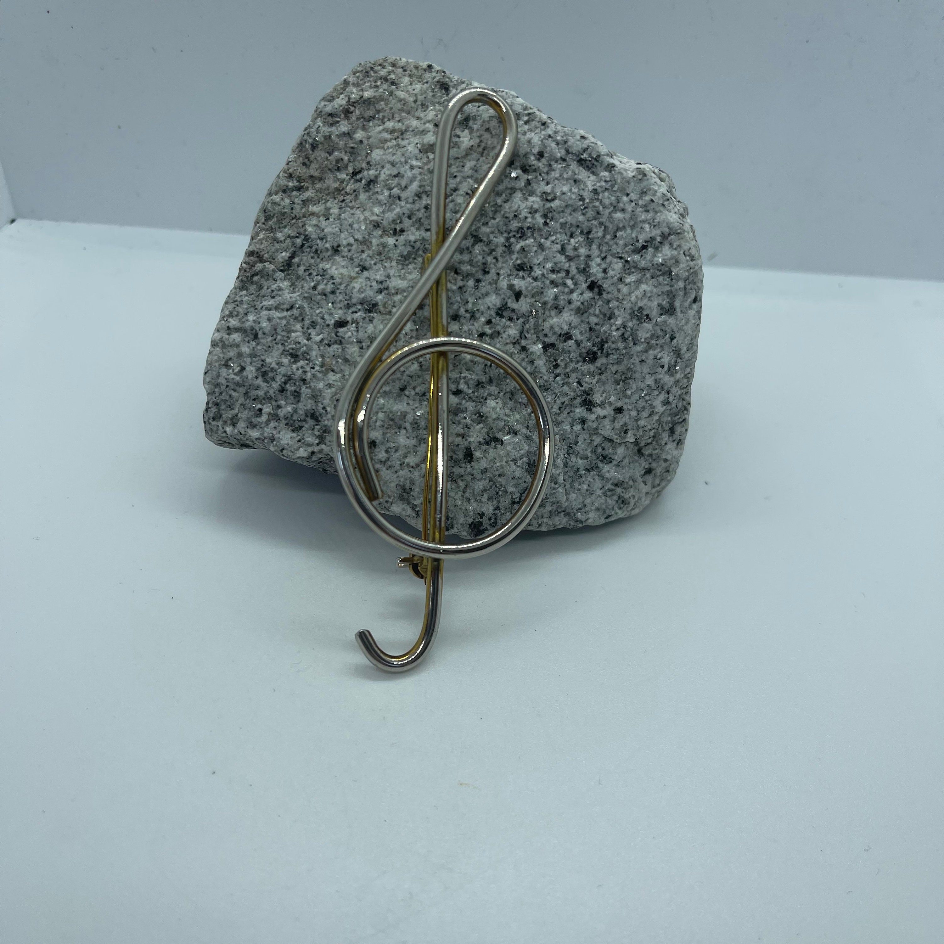 Vintage Music/treble Clef Brooch Pin in Silver Tone - Etsy