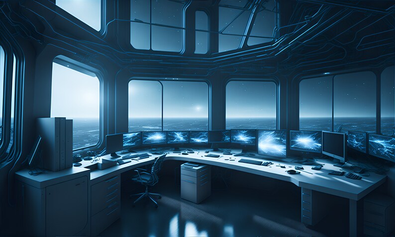 9x Zoom Virtual Backgrounds Futuristic Office Theme Pack for Zoom Video ...