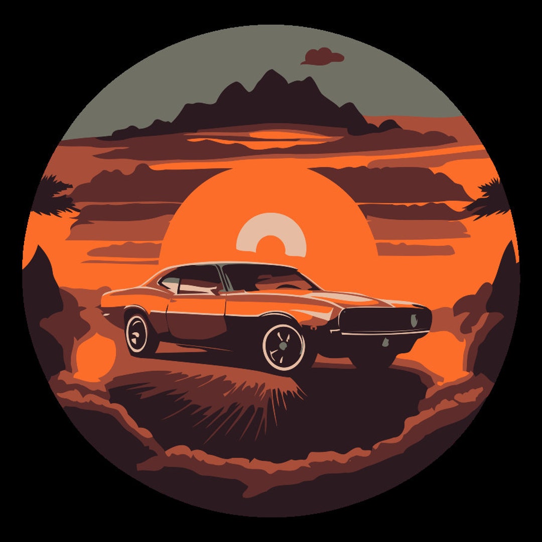 Classic Car SVG Artwork Digital Files for HTV Dye Sublimation Rug ...