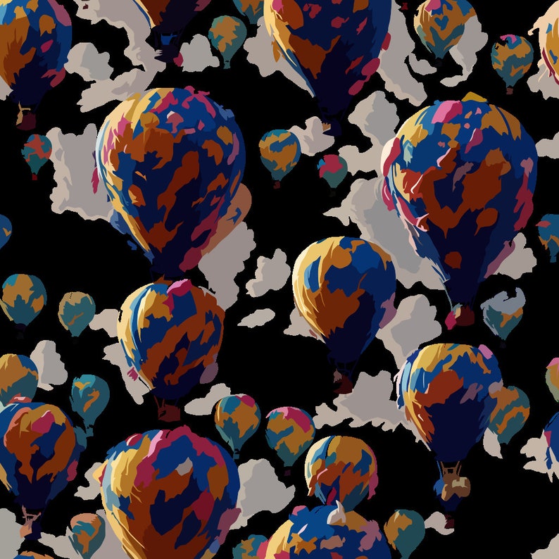 Seamless Repeating Balloon Pattern SVG JPG Textures Sublimation Ai Dxf ...