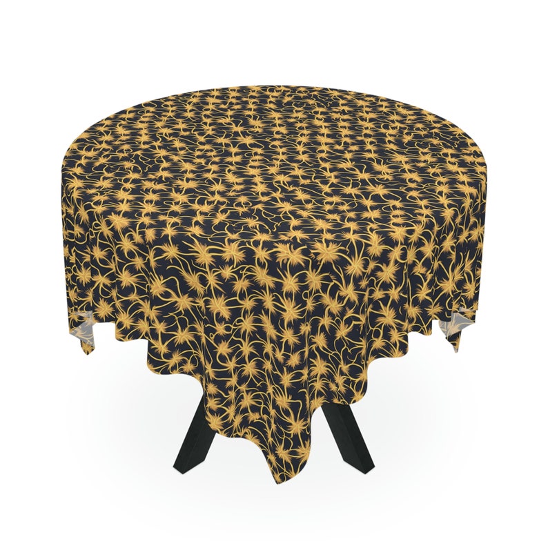New Years Eve Tablecloth Elegant Gold and Black Tablecloth for the ...