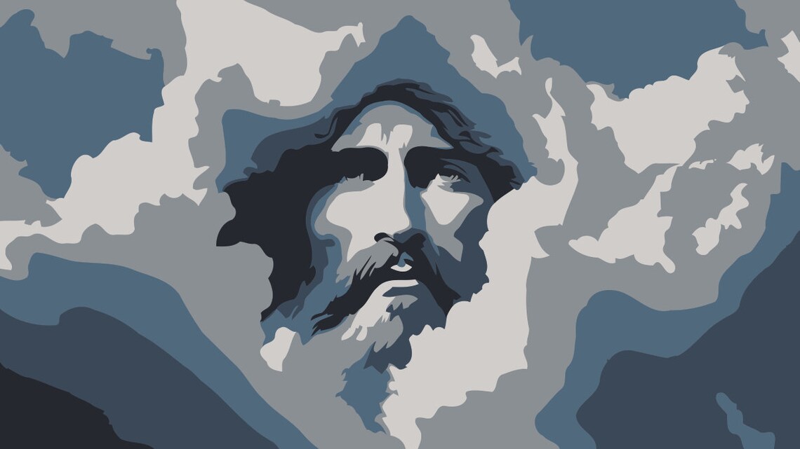 Jesus in the Clouds 5 Layer SVG AI Dxf Emf Eps Pdf Png for HTV Cricut ...
