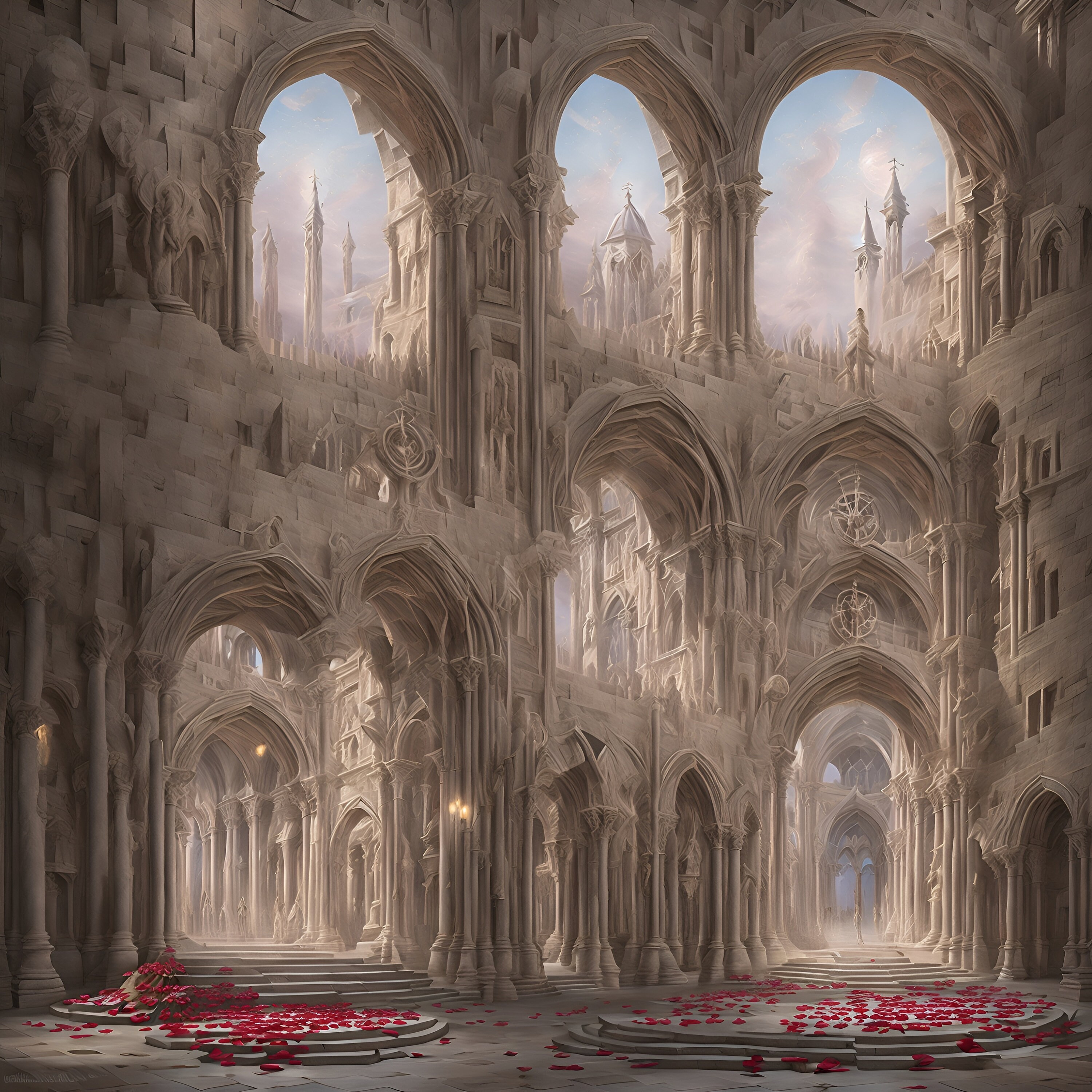 Fantasy Cathedral Digital Backdrop for Photography 300 Dpi 3072x3072 ...