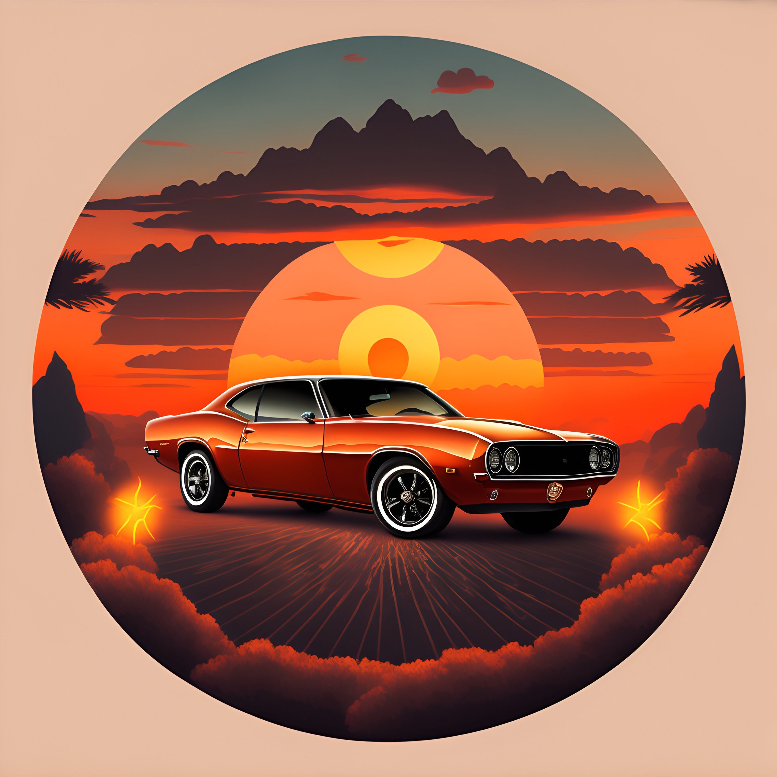 Classic Car SVG Artwork Digital Files for HTV Dye Sublimation Rug ...