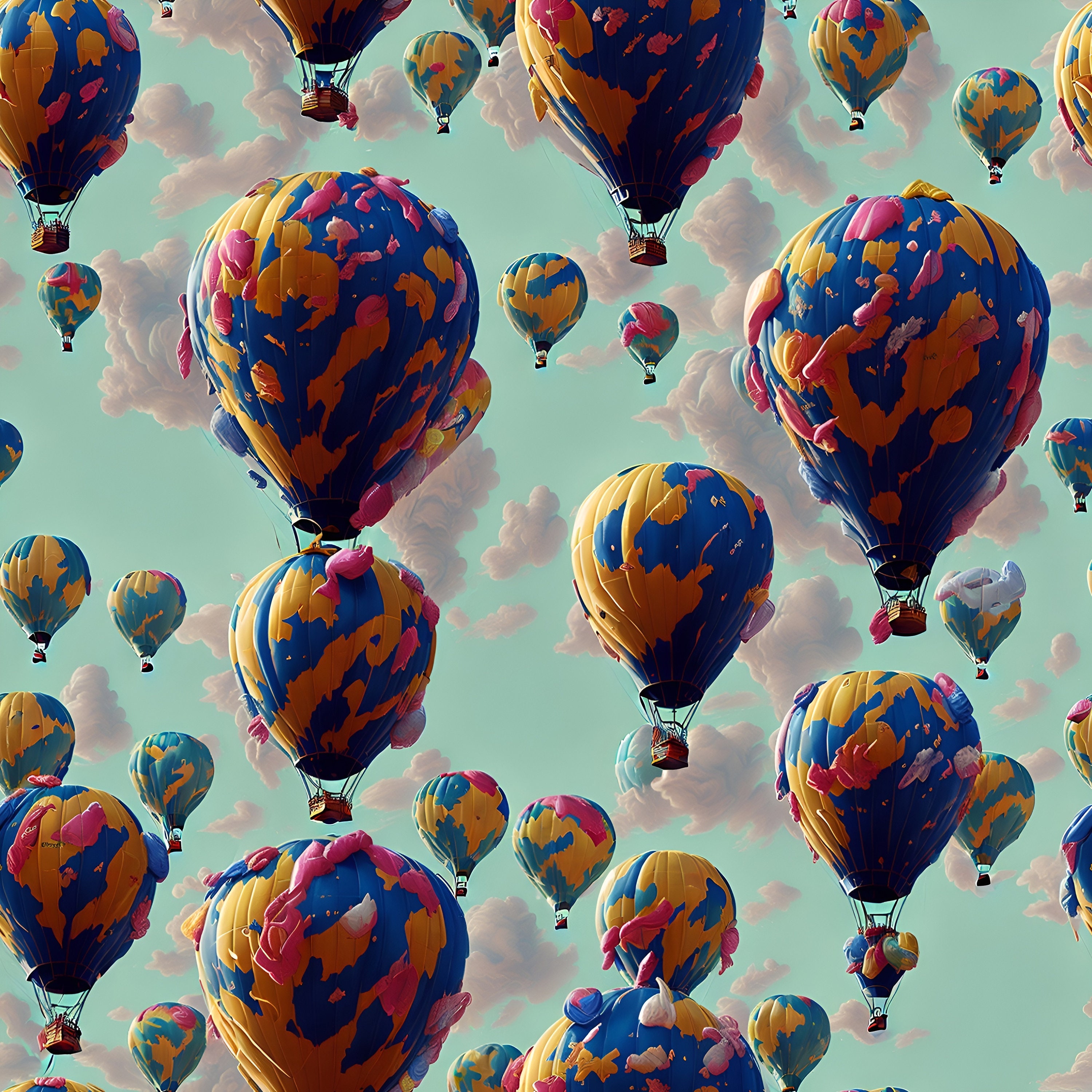 Seamless Repeating Balloon Pattern SVG JPG Textures Sublimation Ai Dxf ...