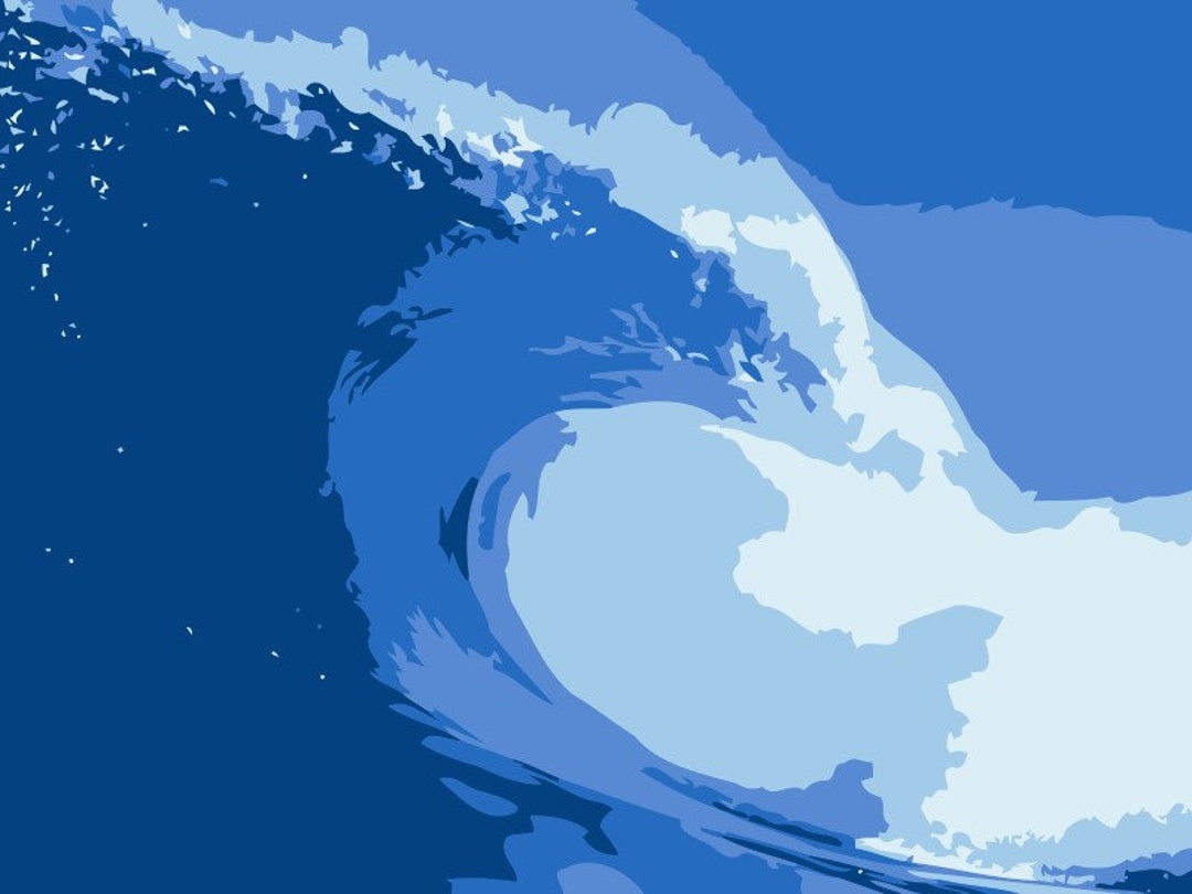 Wave Crashing Surf Wave Digital File SVG Digital Art for Cricut Htv ...