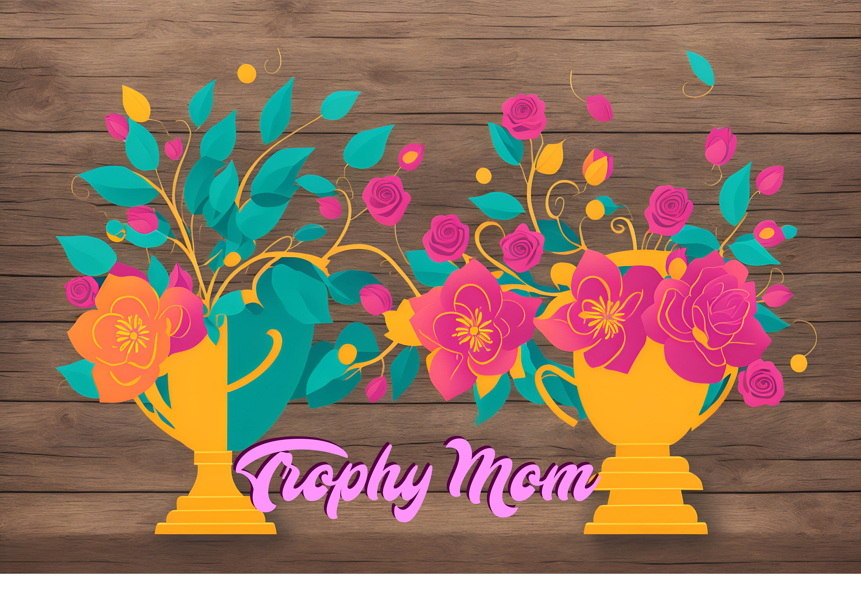 Trophy Mom Svg File Mom Trophy for Moms for Cards Htv Rug Tufting Cnc ...