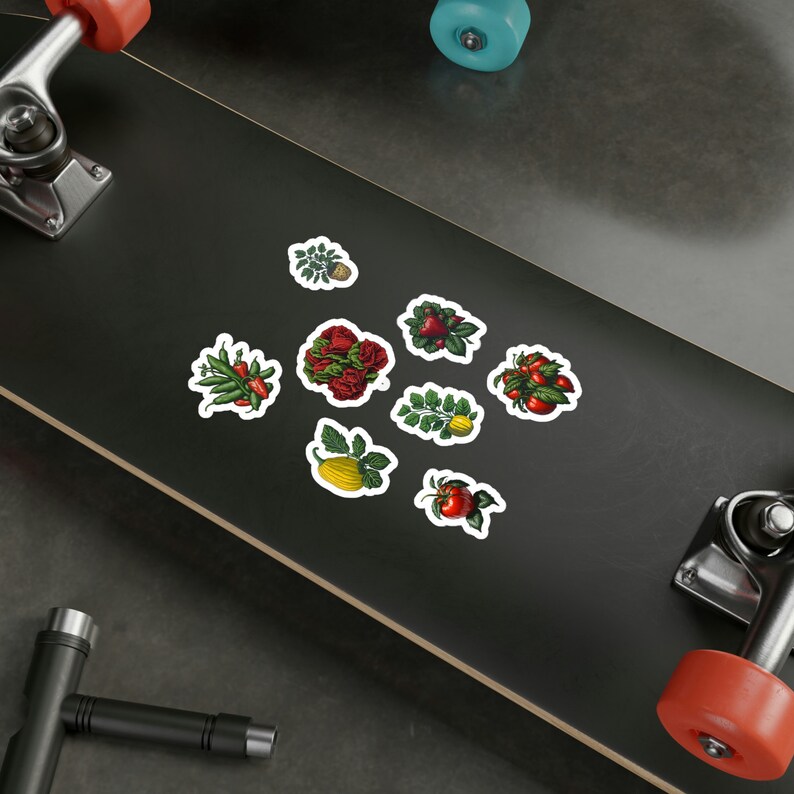 Garden Plant Sticker Pack Peppers Potato Red Lettuce Squash Strawberry ...