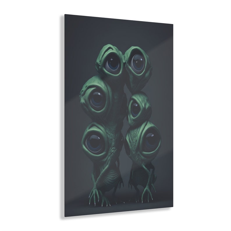 Besties in Space Acrylic Alien Wall Art Panels for Best Friends as ...