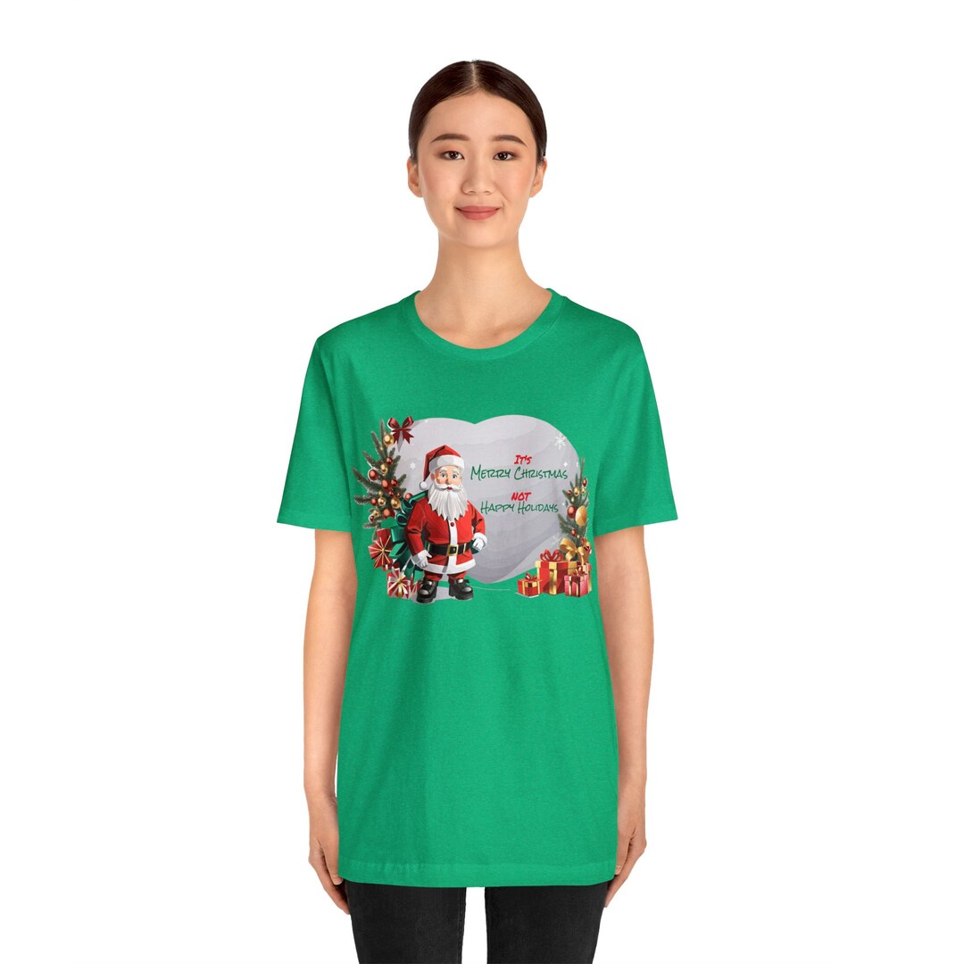 Not Happy Holidays Its Merry Christmas Unisex Jersey Short - Etsy