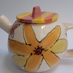 Colorful Flower Teapot, Handmade With Love Peculiar Teapot for Home ...
