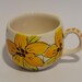 Handmade Flower Patterned Ceramic Cup, Special Order Option for Coffee ...
