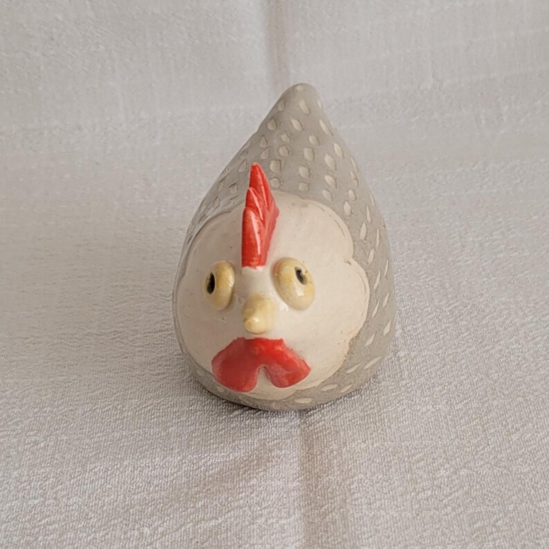 Handmade Ceramic Chicken Figurine, Rustic Farmhouse Decor, Scratch ...