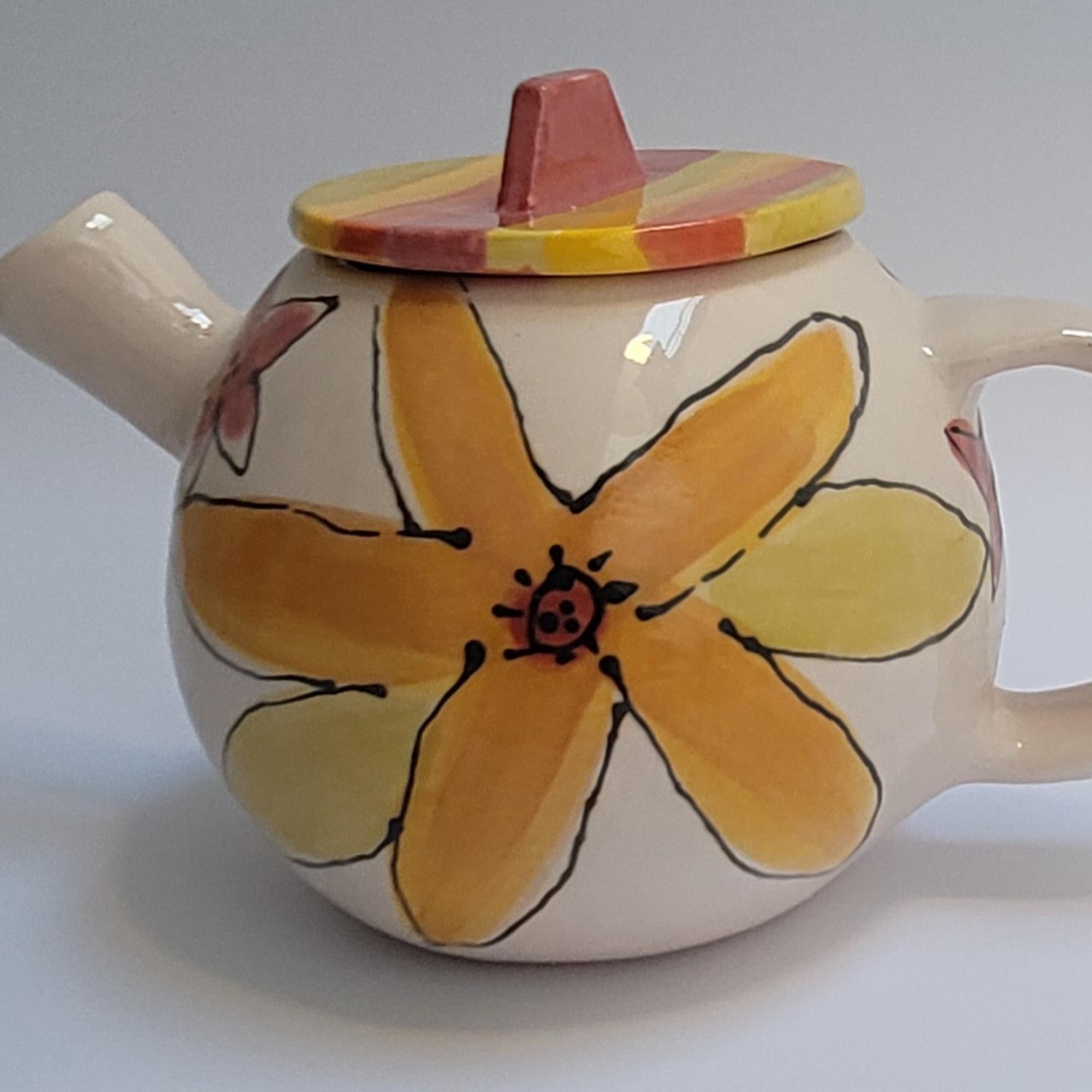 Colorful Flower Teapot, Handmade With Love Peculiar Teapot for Home ...