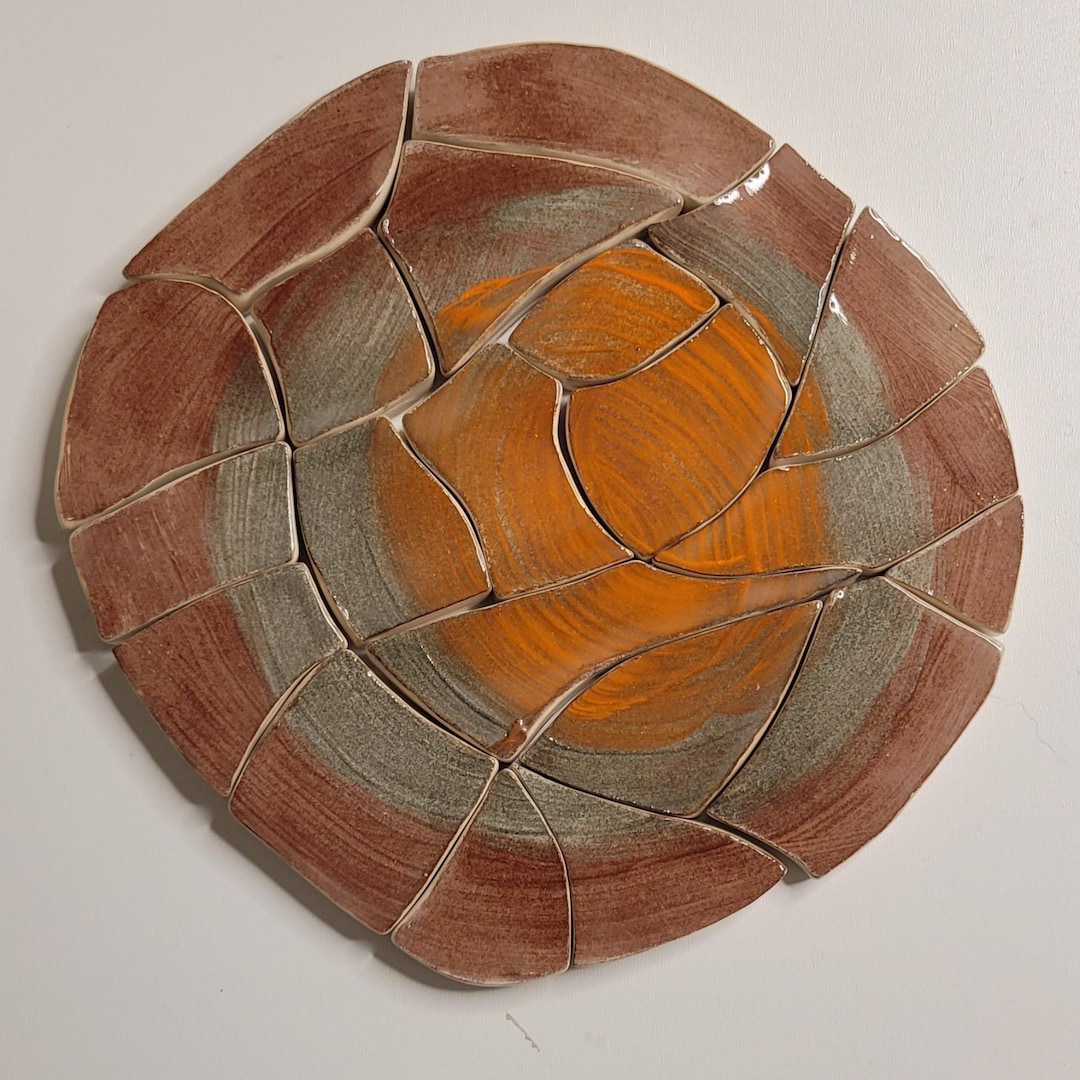 Handmade Abstract Ceramic Puzzle, Wall Decor, Modern Home Art, Ceramic ...