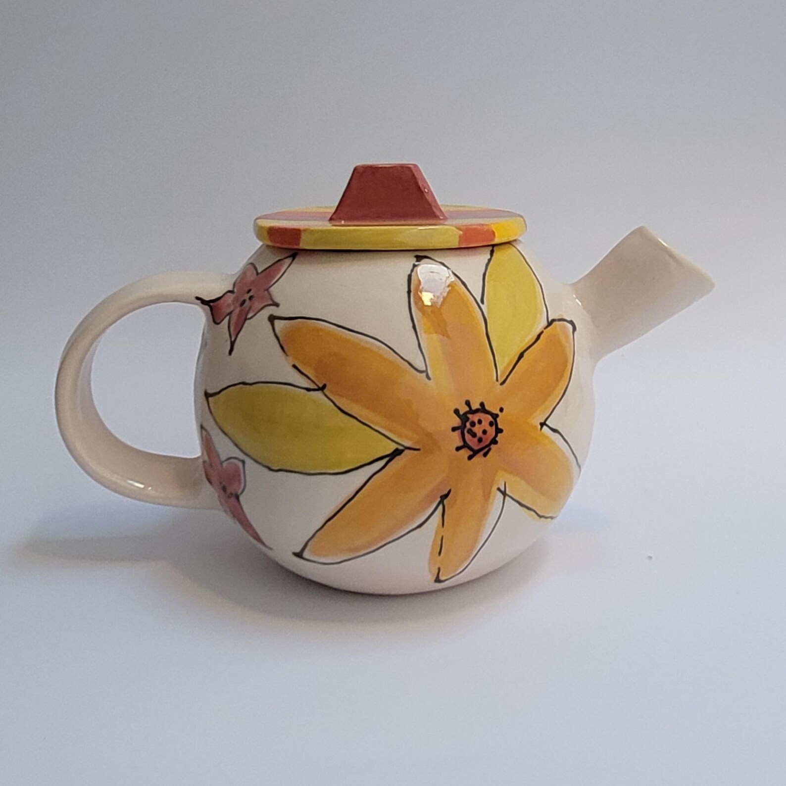 Colorful Flower Teapot, Handmade With Love Peculiar Teapot for Home ...
