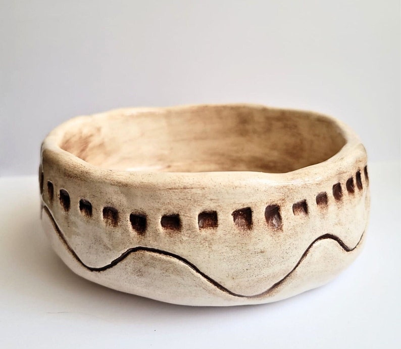 Handmade Ceramic Bowl, Rustic Pottery Dish - Etsy