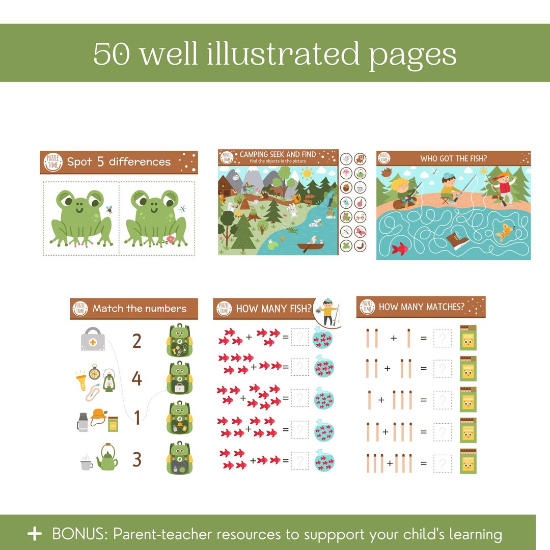 Camping Games Activities , Camping Games for Preschooler, Spot the ...