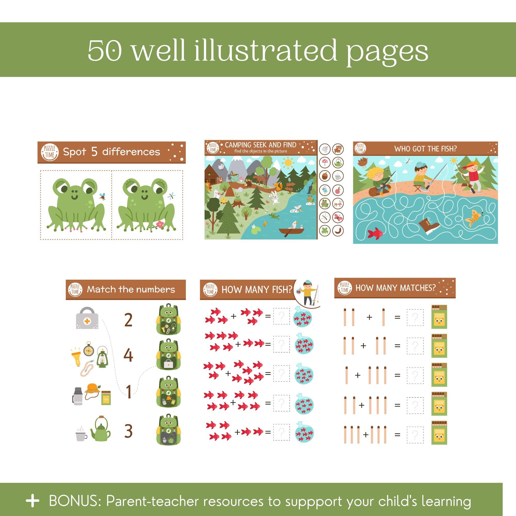 Camping Games for Kids Camping Games for Preschooler Spot the ...