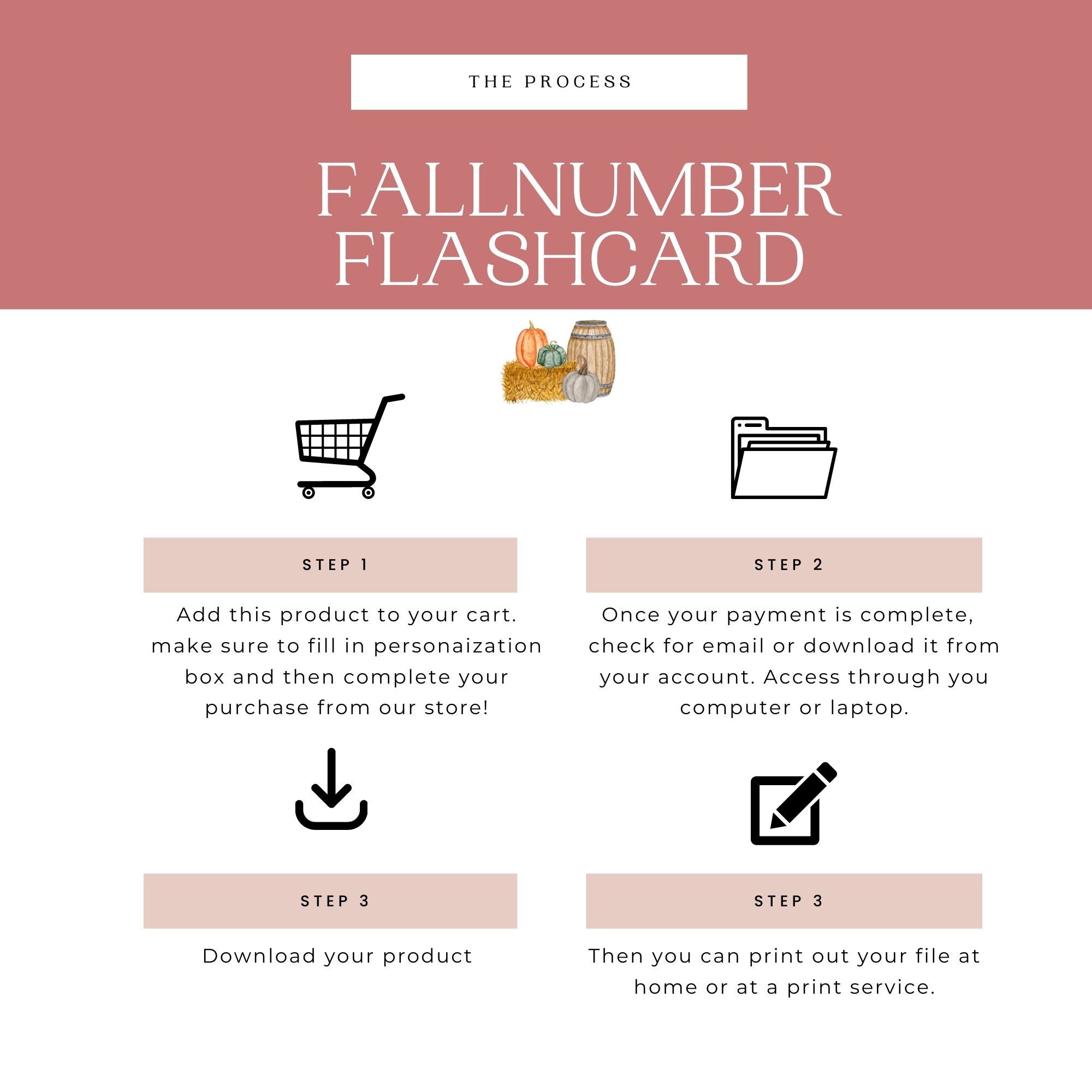 Fall Themed Number Flashcards Preschoolers Counting Activity Number ...