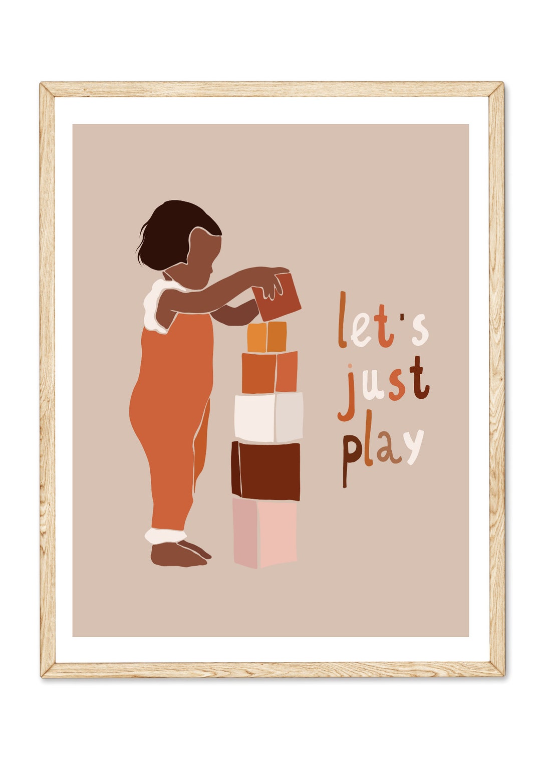 Play Wall Art Playing Blocks Downloadable Nursery Wall Art Playroom ...