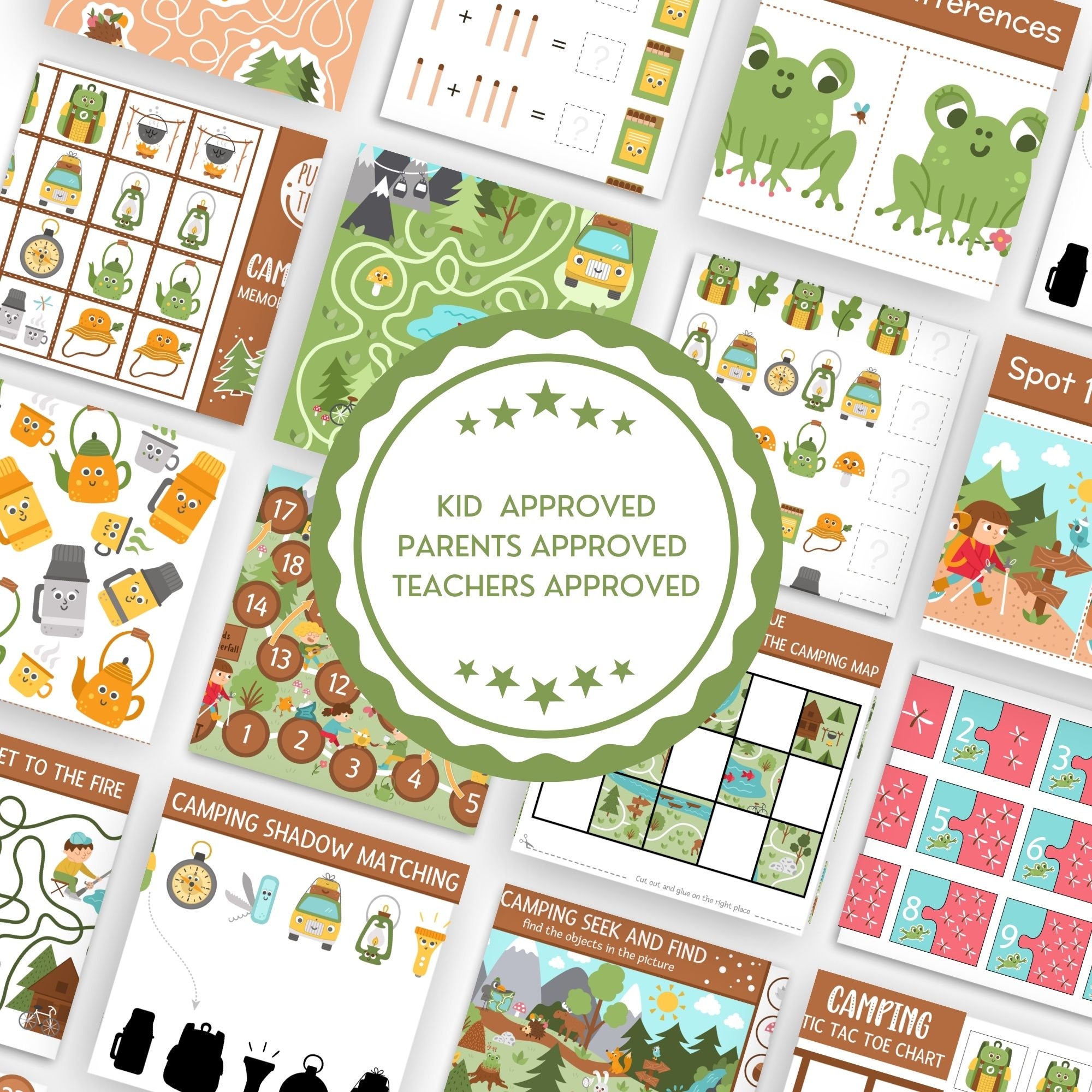 Camping Games for Kids Camping Games for Preschooler Spot the ...