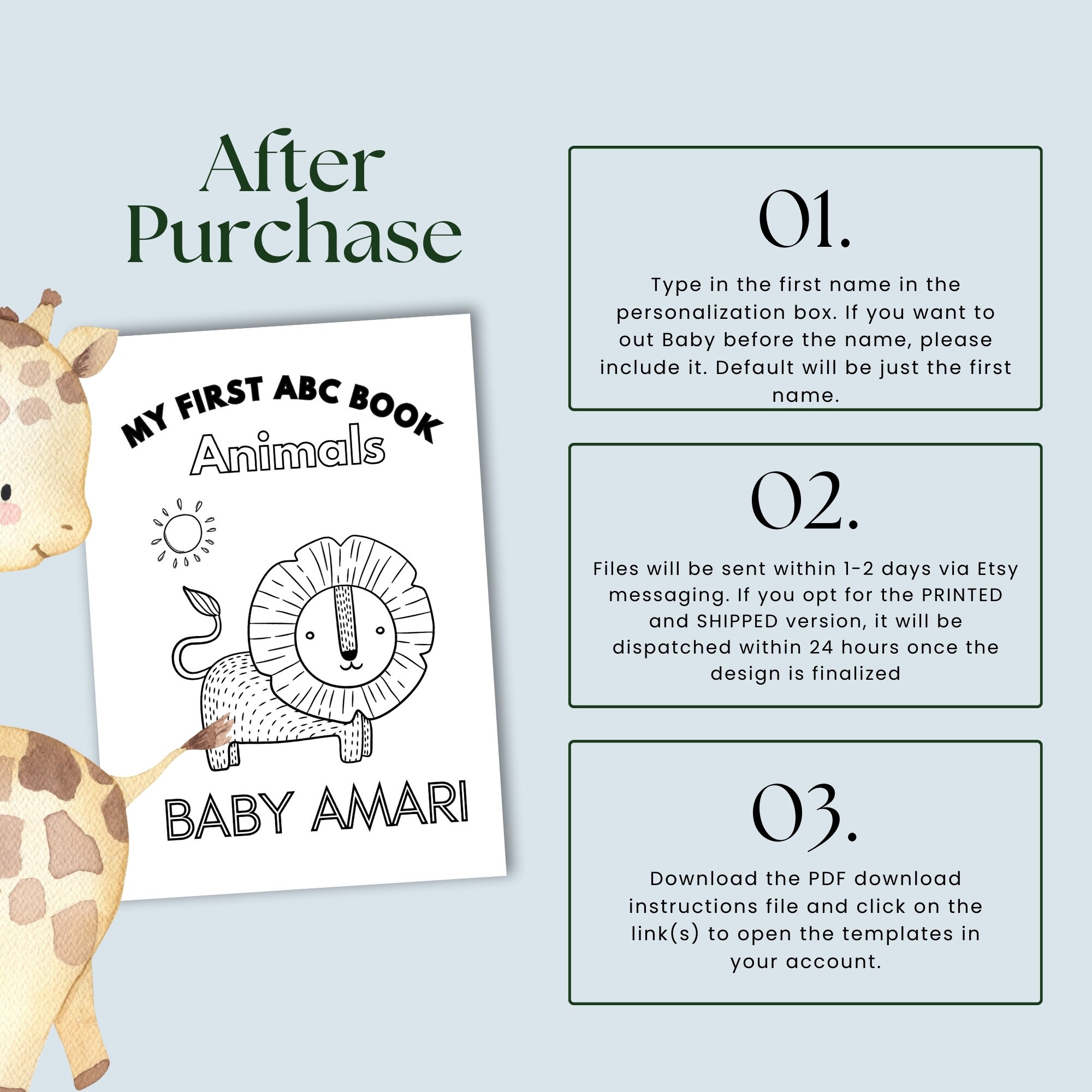 Baby Shower Games Printable 1st Coloring Book Instant Download Animal ...