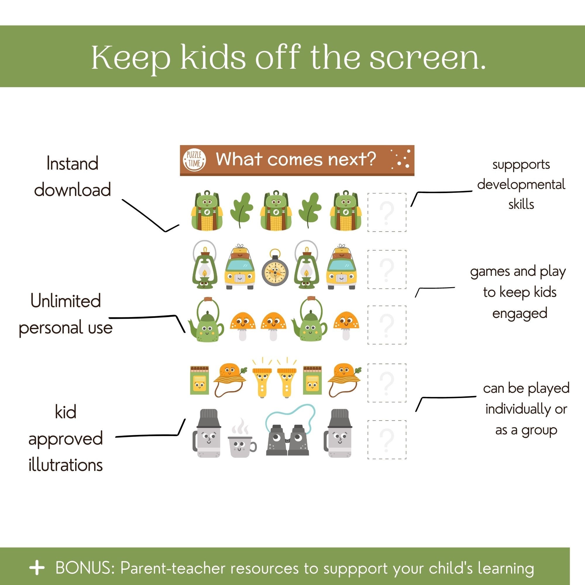 Camping Games for Kids Camping Games for Preschooler Spot the ...