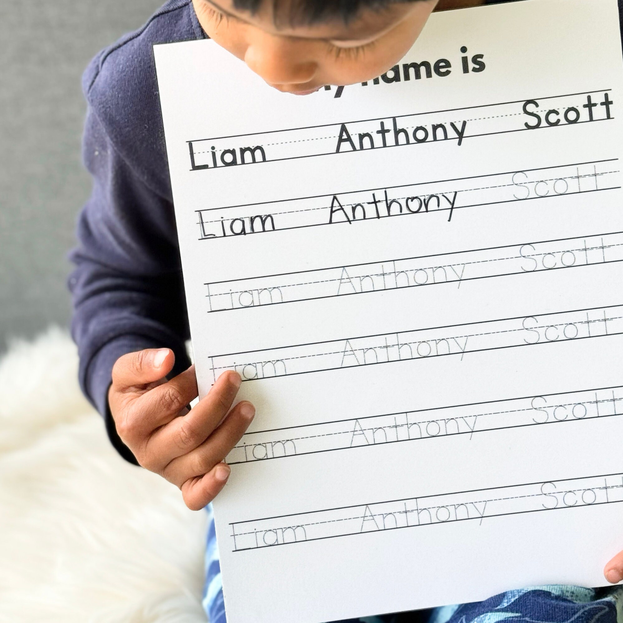 Personalized Name Tracing Sheet PDF Download Writing Name Fine Motor ...